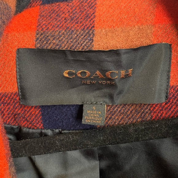 Coach | Jackets & Coats | Vintage Coach Wool Tartan Plaid 34 Sleeve ...